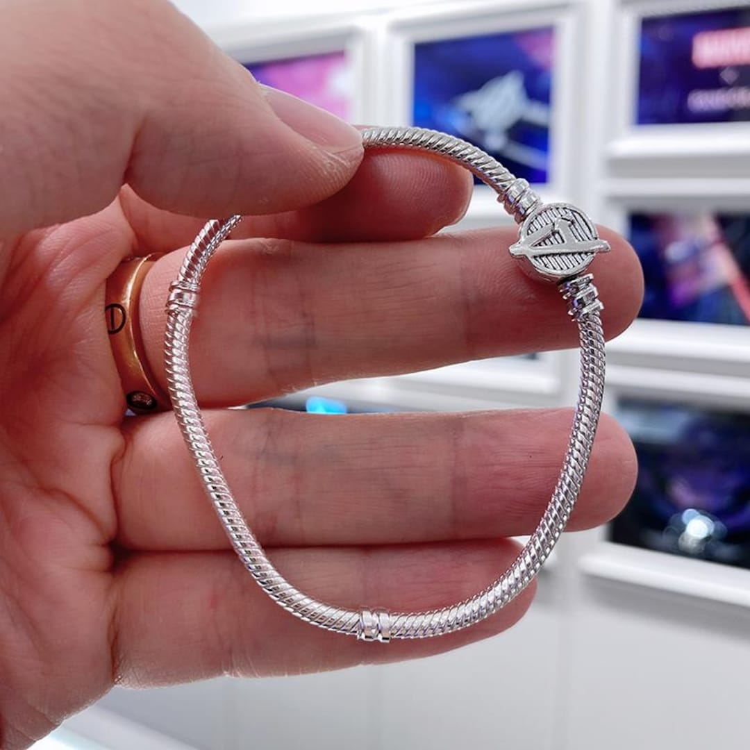 Pandora Marvel Avengers Logo Chain Buckle Snake Bone Chain Bracelet - Etsy