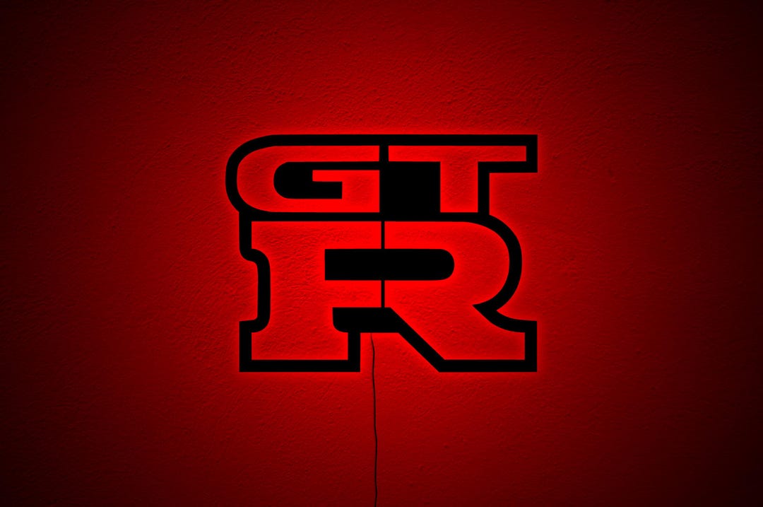 Nissan GT-R Wall Decor, GT-R Wood Wall Sign, RGB Gt-r Room Decor, Home ...