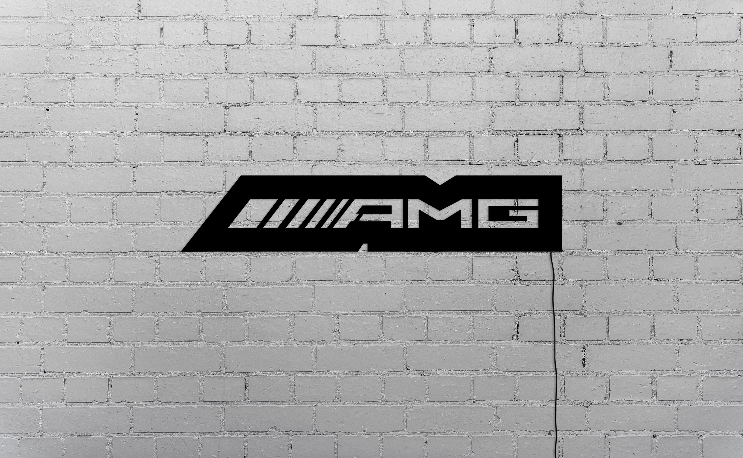 Mercedes AMG Wall Decor, AMG Wood Wall Sign, Mercedes RGB Room Decor ...