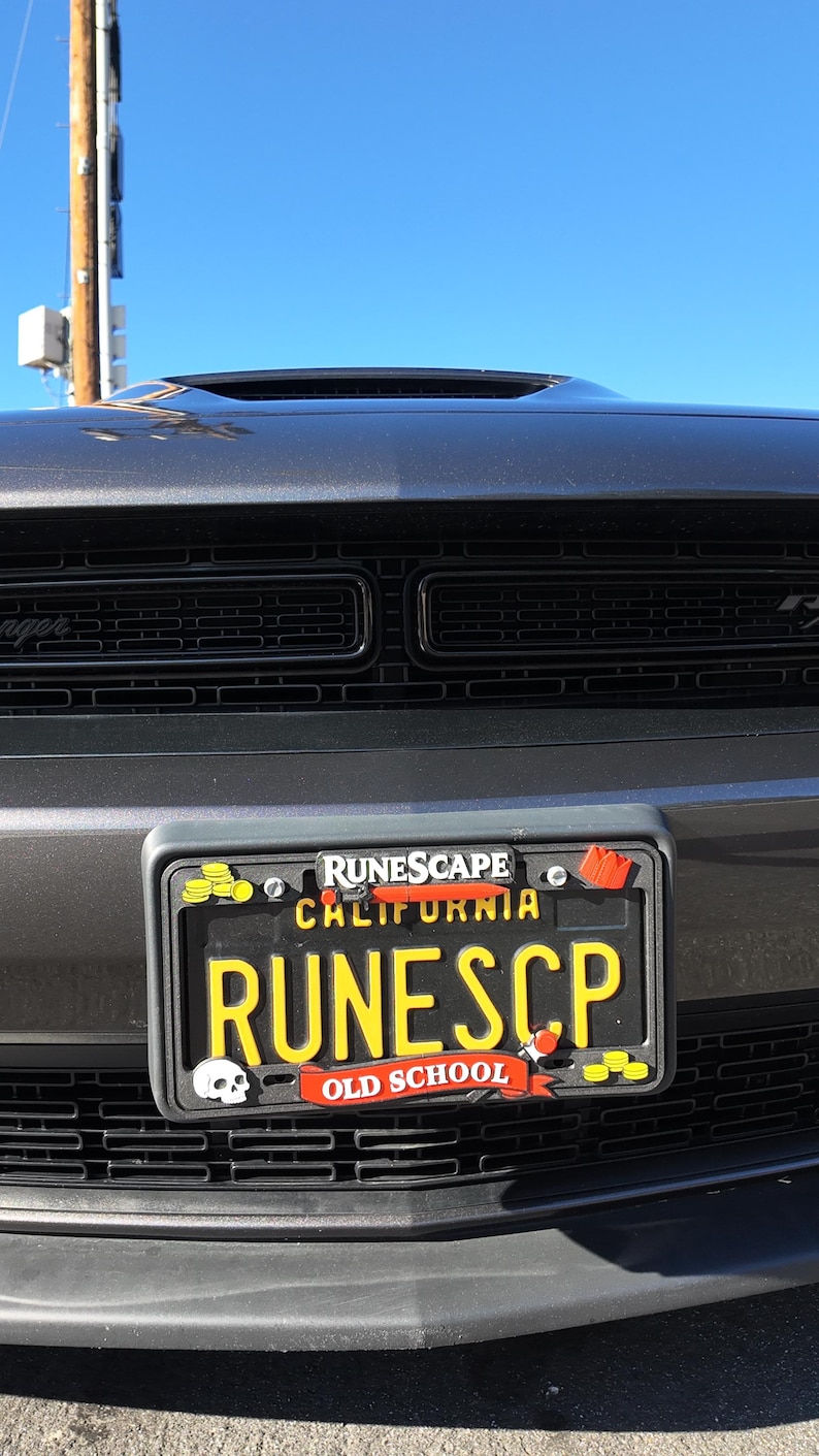Runeframe– OSRS Runescape License Plate Frame 3d Printed Custom - Etsy