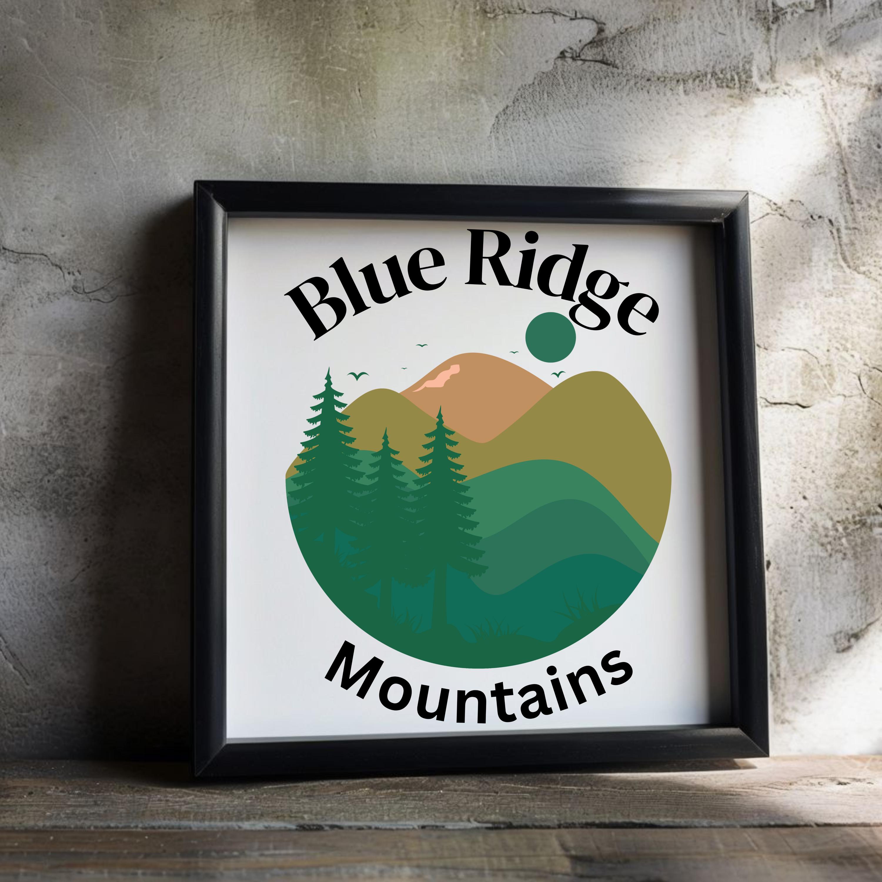 Blue Ridge Mountains PNG SVG Digital Download, Blue Ridge Mountains ...