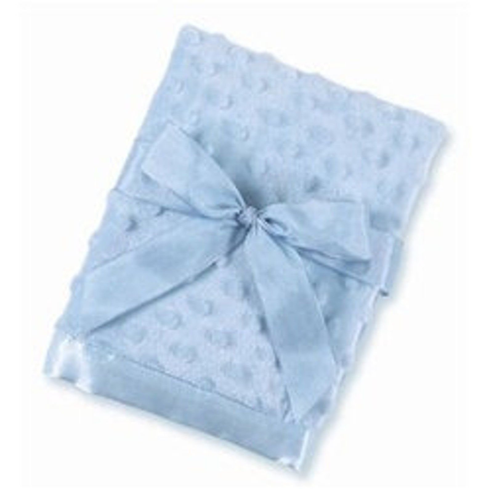 Light Blue Minky Dot Satin Trim Personalized Baby Lovey - Etsy