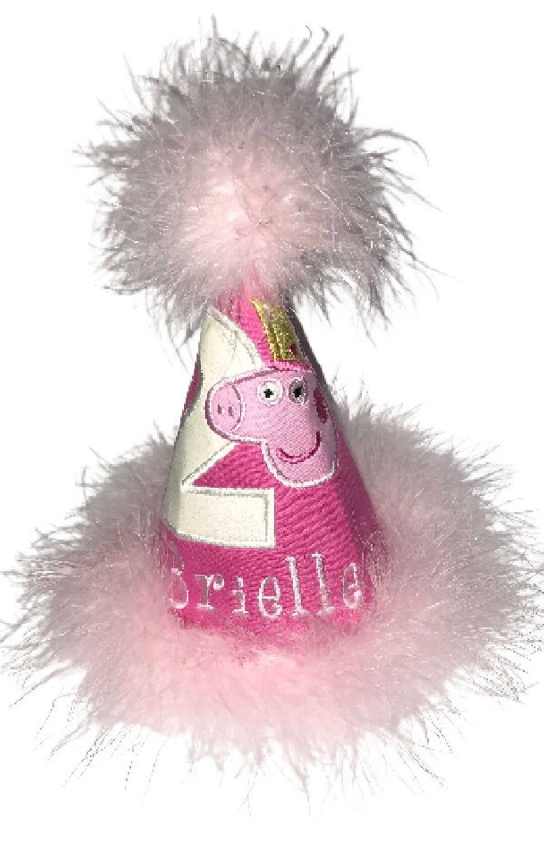 Pig Pink & Gold Marabou Feather Birthday Hat - Etsy