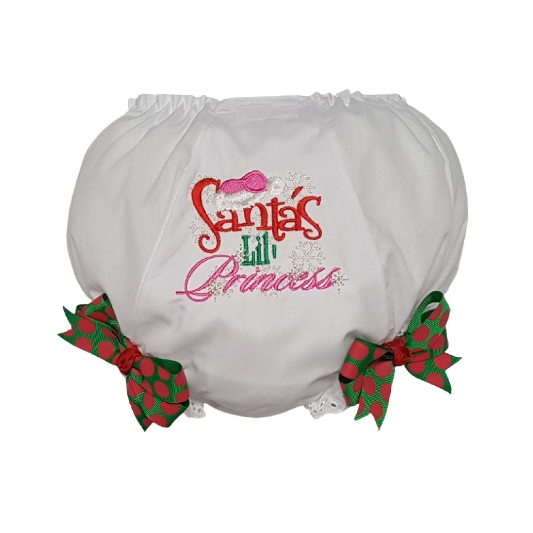 CHRISTMAS "santa's Lil Princess" Diaper Cover Bloomers With Boutique ...