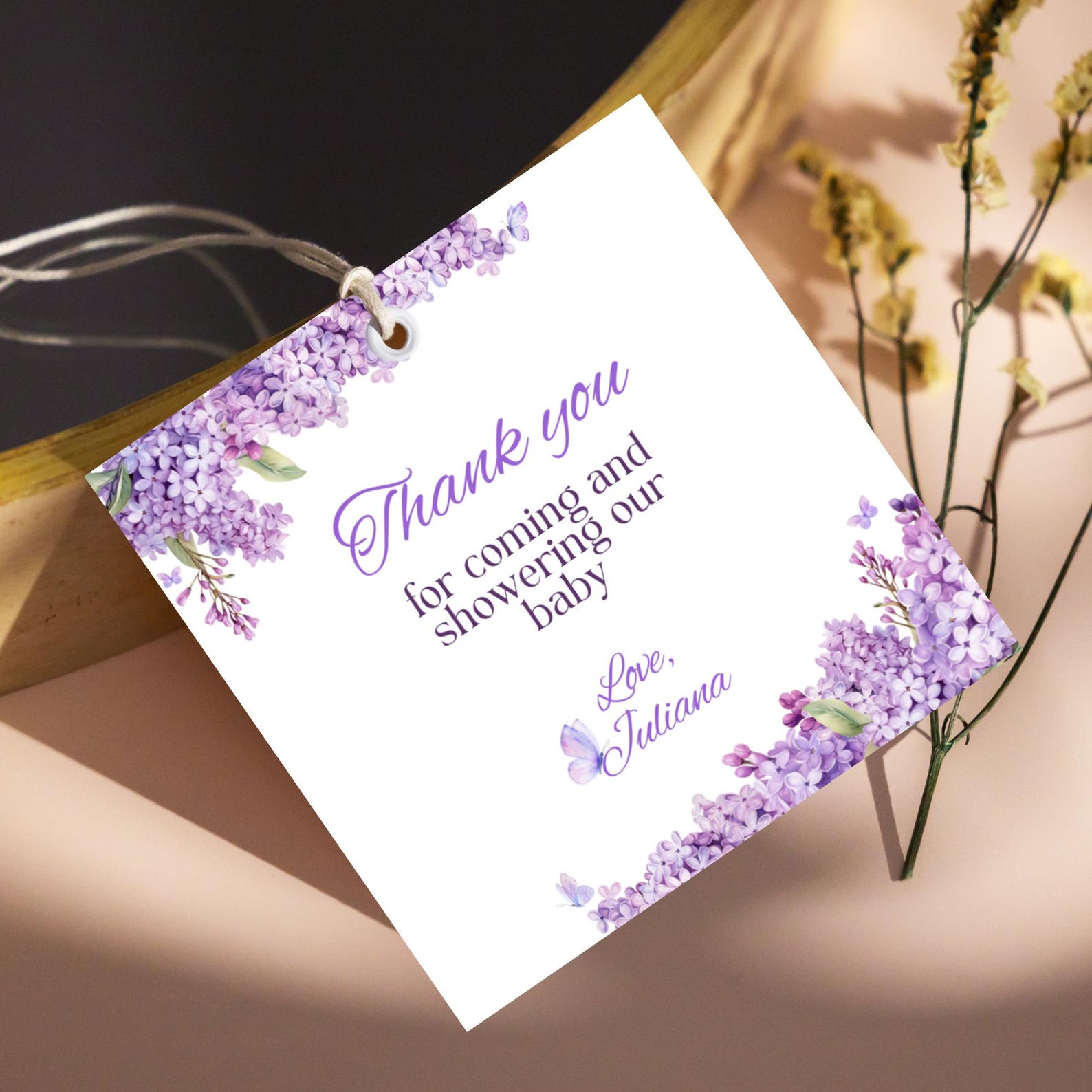 Lavender Babyshower Bundle Purple Flower Baby Shower Invite Baby in ...