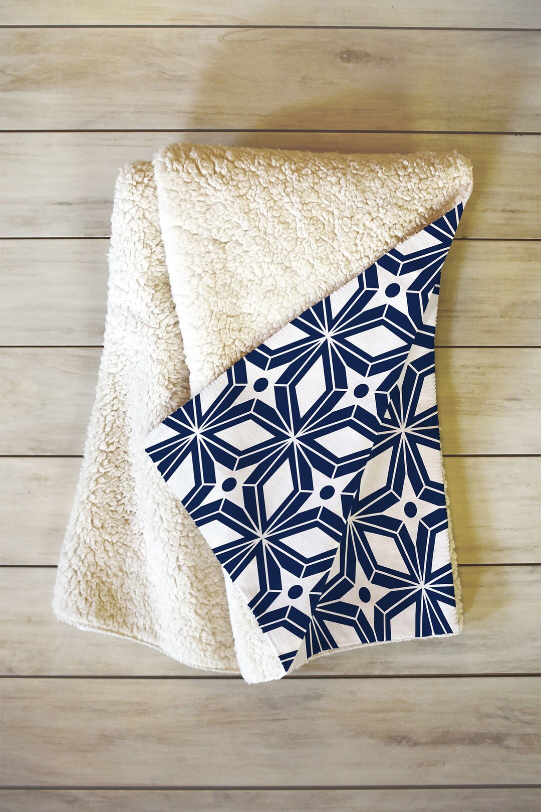Blue Throw Blanket / Mid Century Modern Blanket / Soft Throw Blanket ...