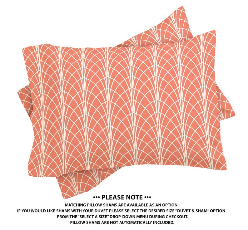 Geometric Duvet Cover / Coral Bedding / Home Decor / Modern - Etsy