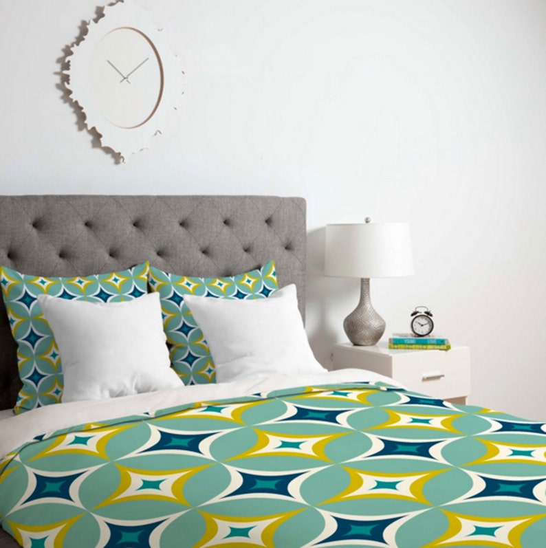 Mid Century Modern Duvet Cover / Retro Duvet Cover / Bedding - Etsy