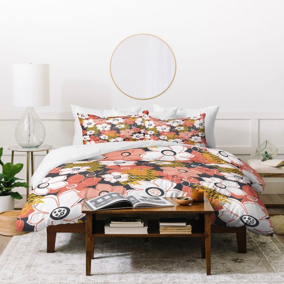 Floral Duvet Cover / Boho Duvet Cover / Lightweight Duvet / | Etsy