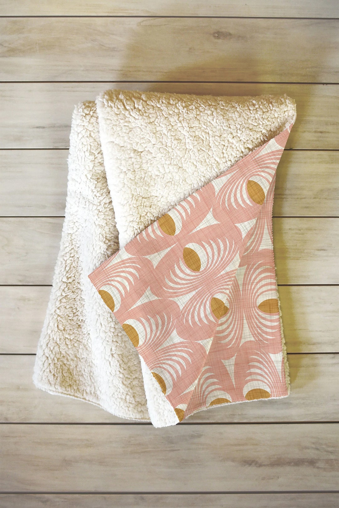 Retro Blanket // Mid Century Modern Decor // Fleece Blanket // Couch ...