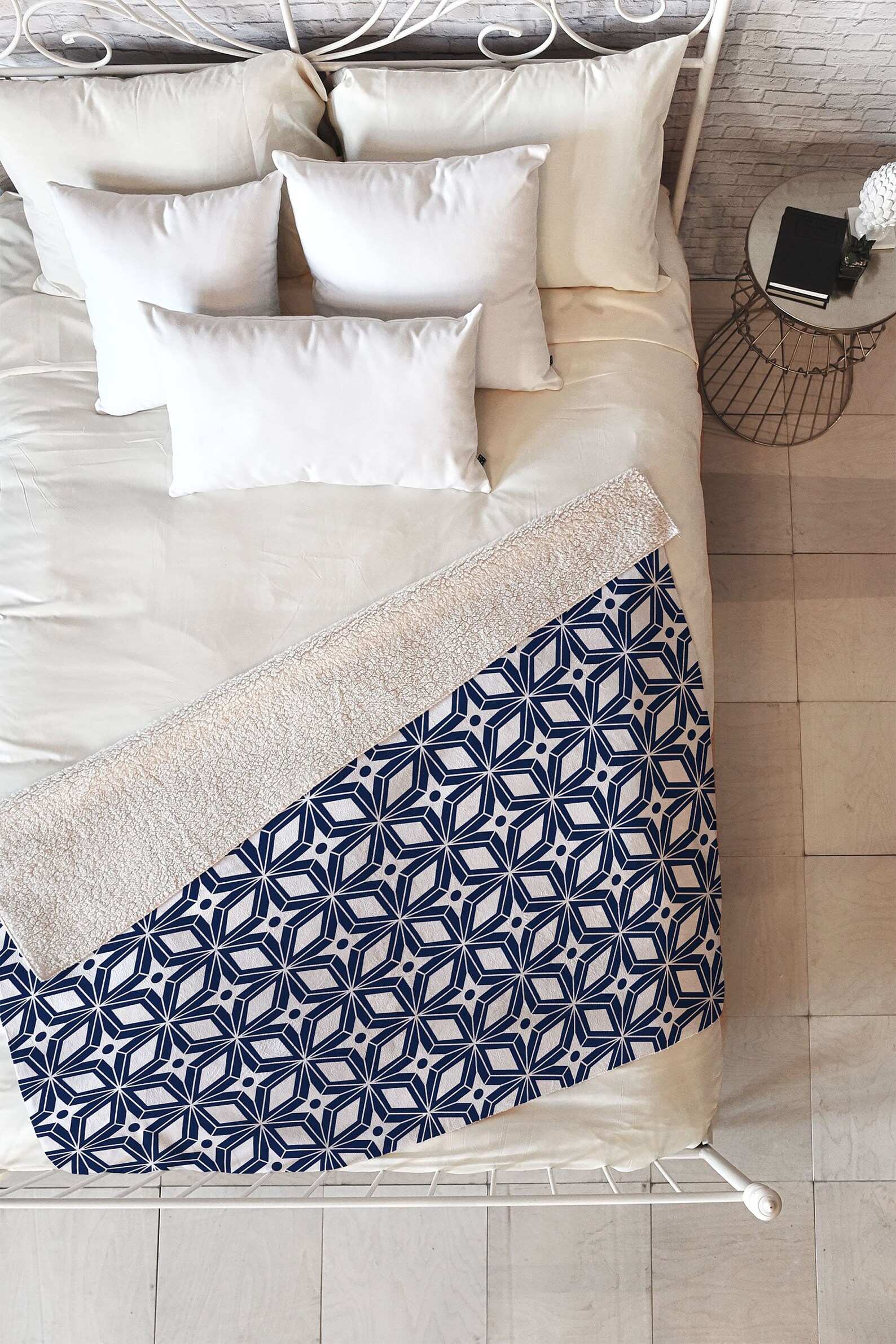 Blue Throw Blanket / Mid Century Modern Blanket / Soft Throw | Etsy