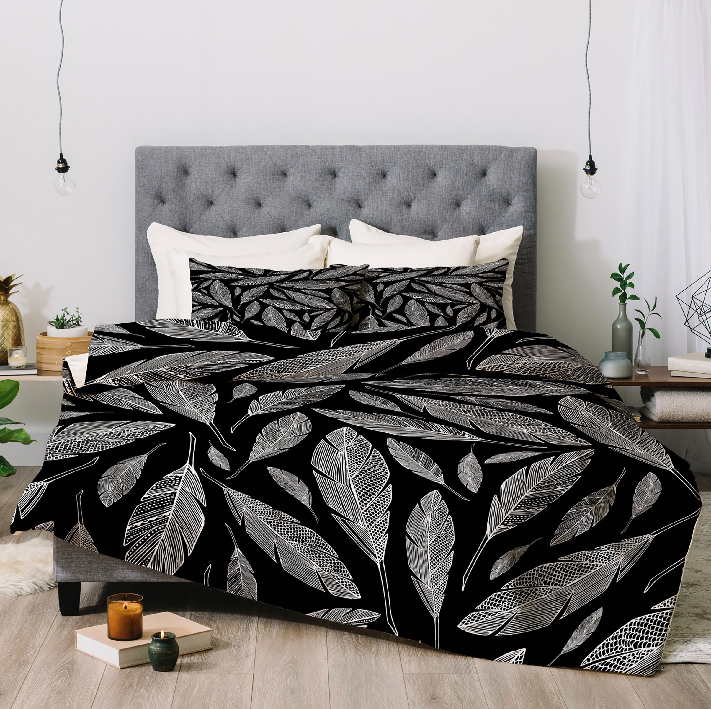 Black Duvet Cover / Lightweight Duvet / Duvet Cover Queen / Duvet Cover ...