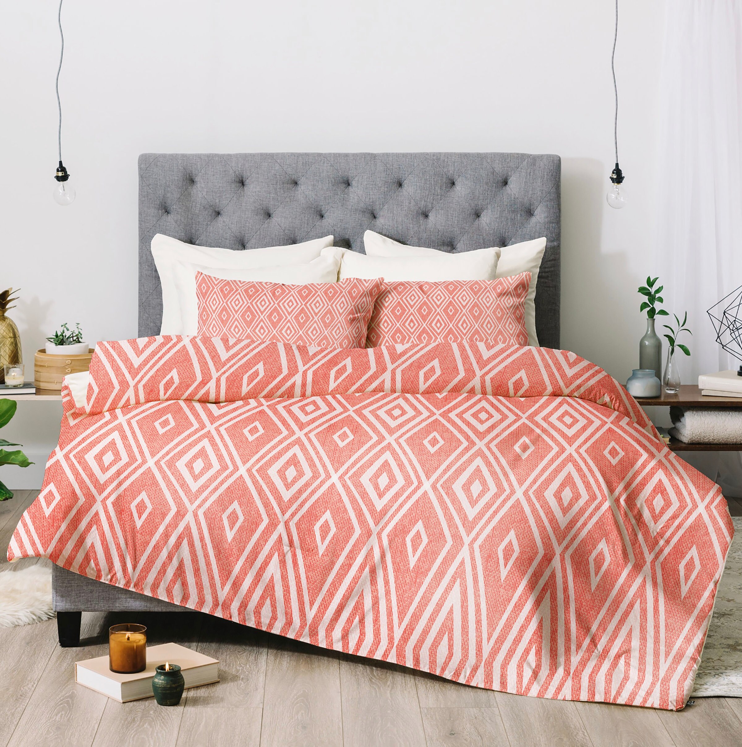Duvet Cover / Lightweight Duvet / Modern Duvet / Coral Duvet - Etsy
