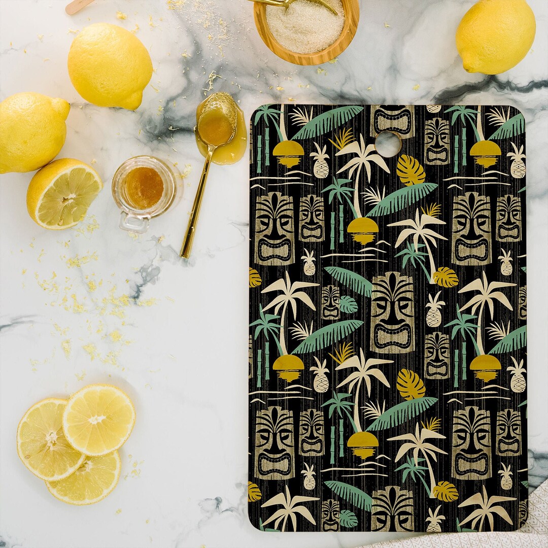 Cutting Board Retro Tiki / Tiki Bar Decor / Cheese Board / Charcuterie ...