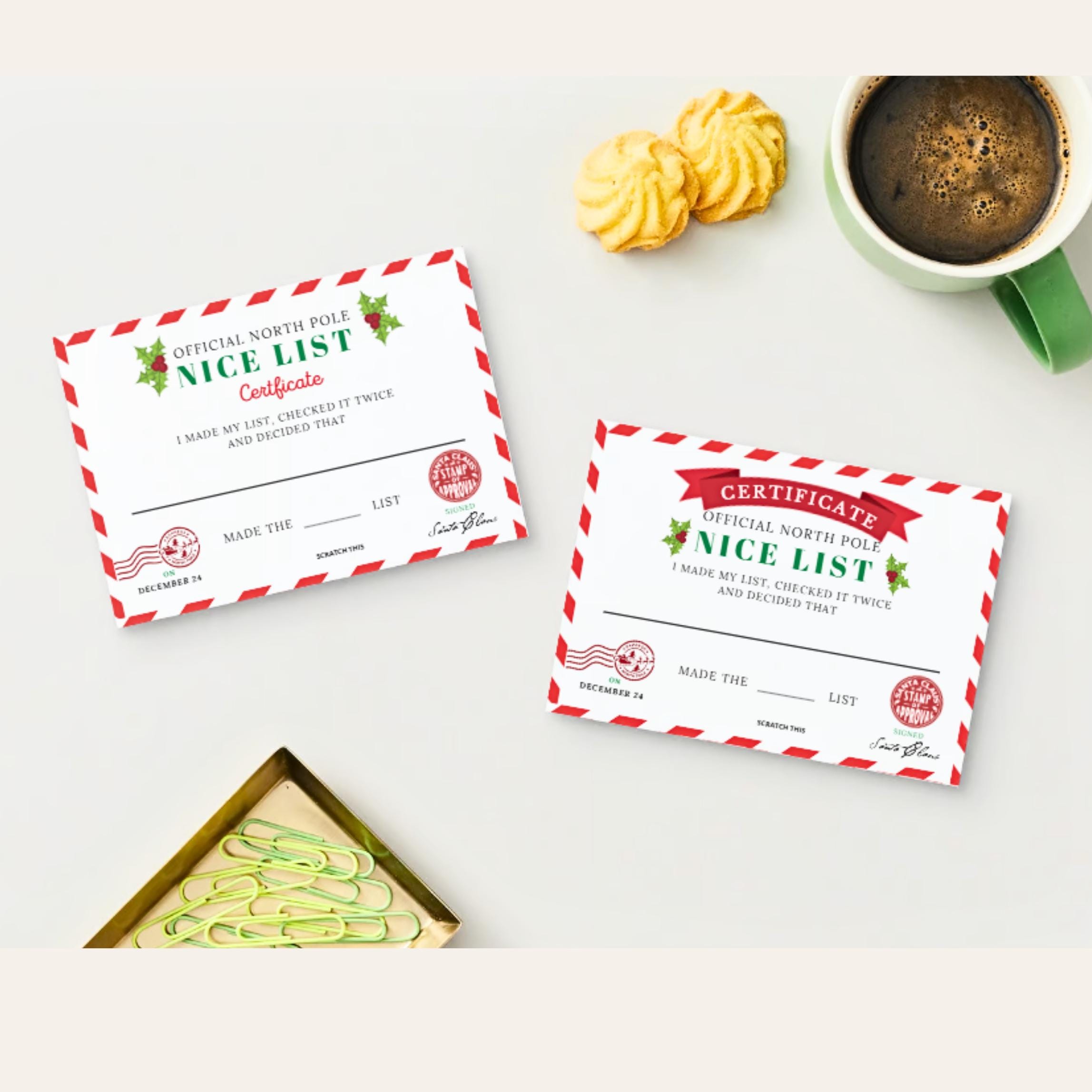 Letter From Santa with 12 Santa Gift Tags Printable Designs Make Gift ...