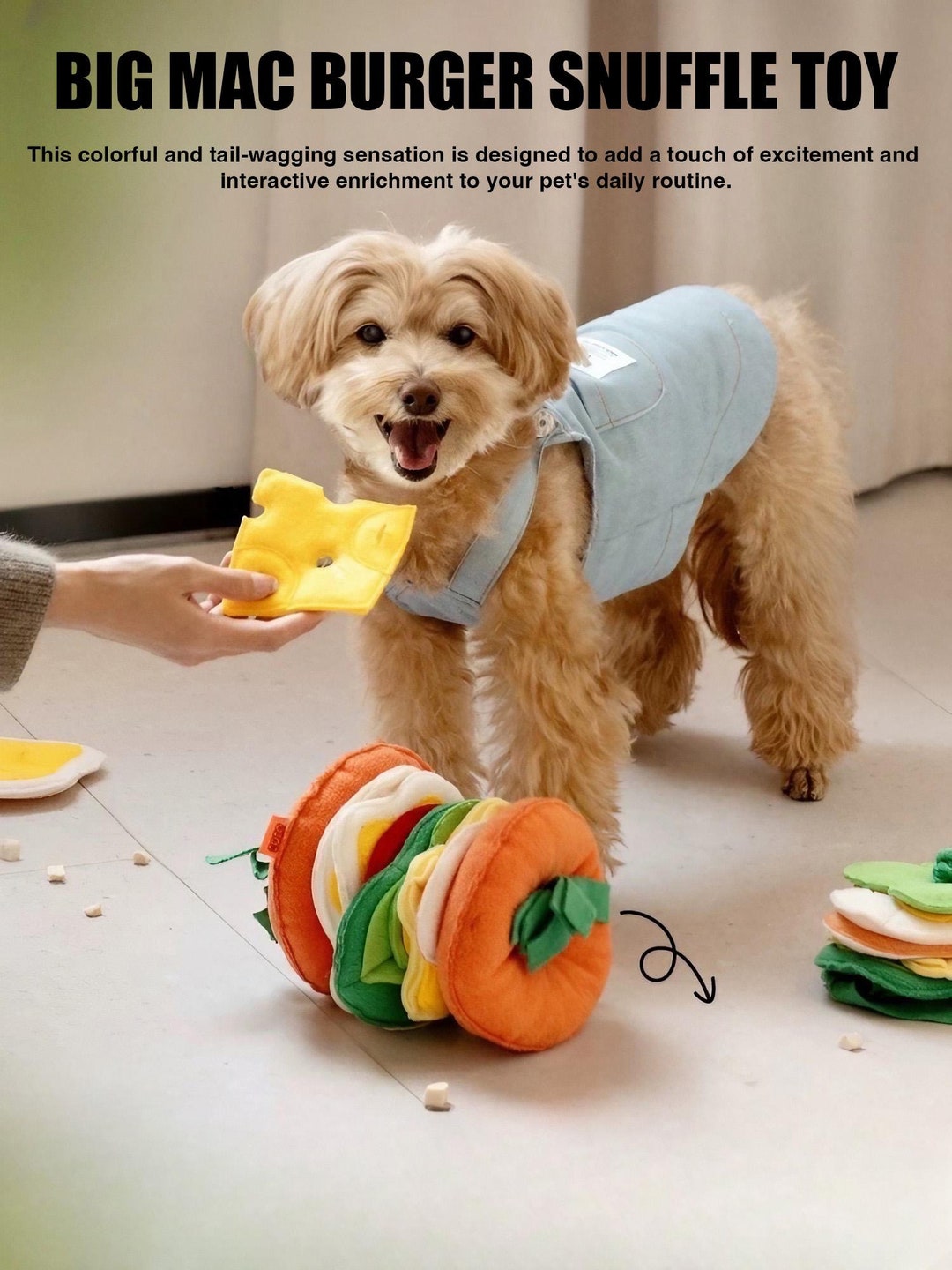 Big Mac Burger Snuffle Toy, Dog Snuffle Mat, Dog Toy, Pet Toy, Pet ...