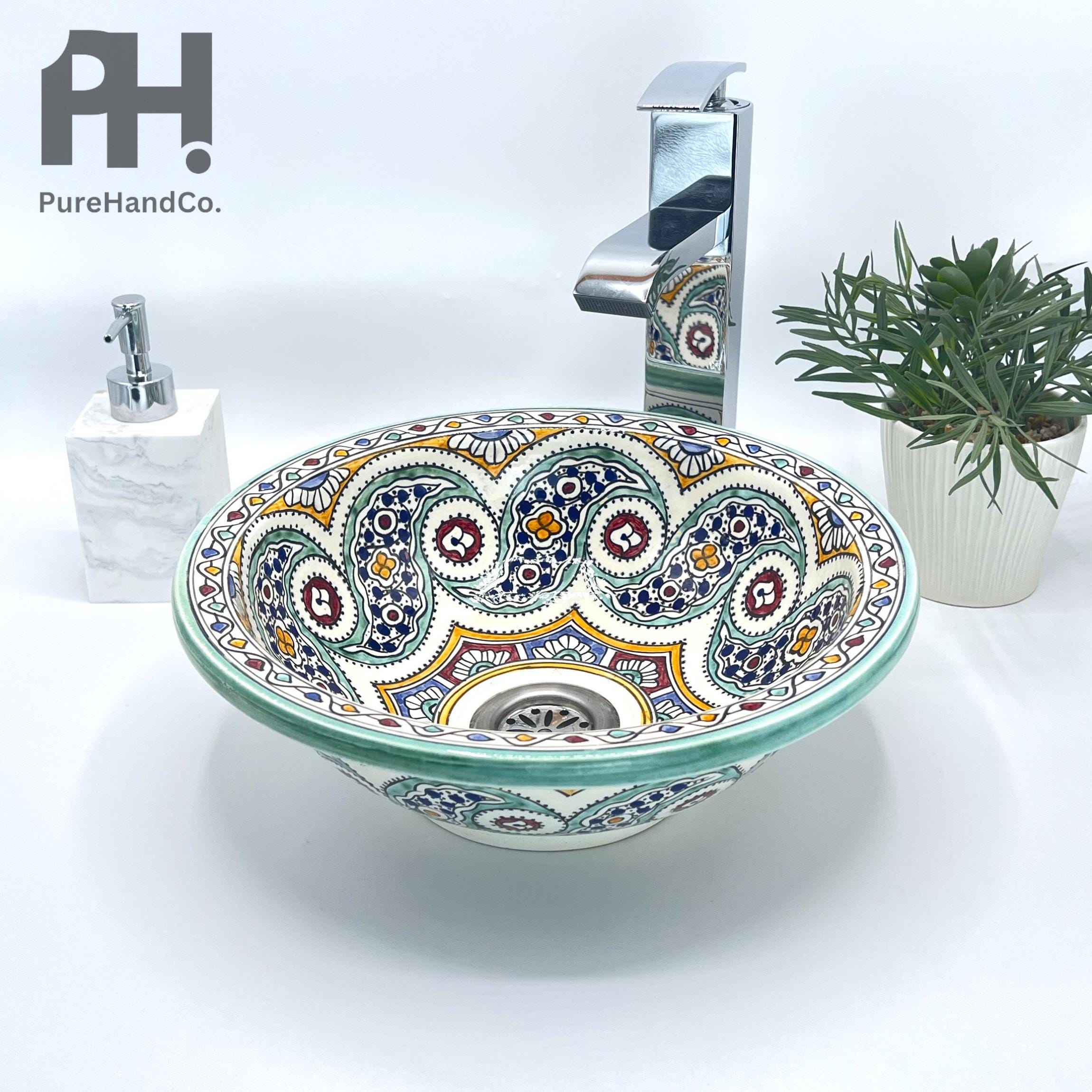 Personalized Farmhouse Ceramic Sink Bathroom Vessel Sink Bathroom Decor ...