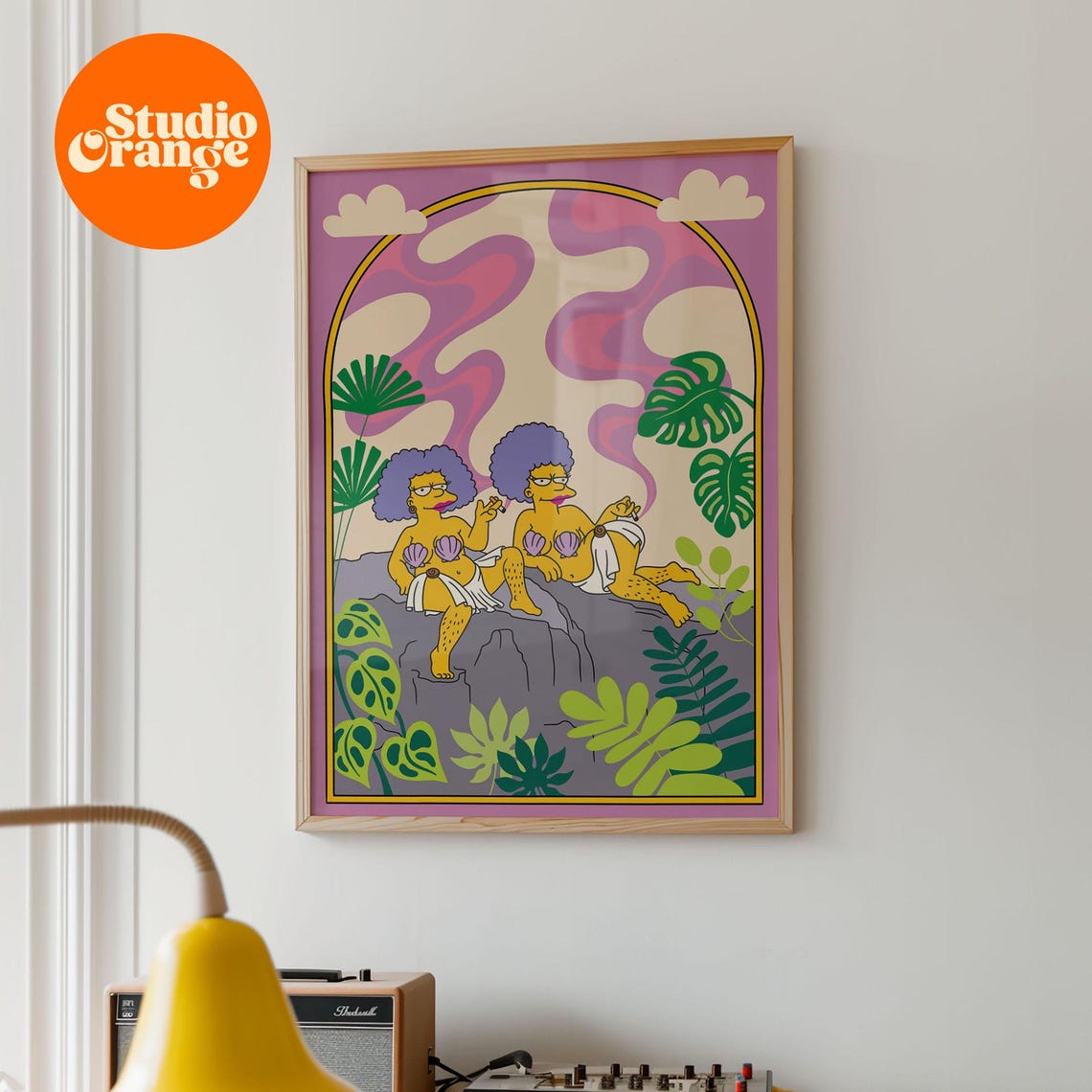 Patty and Selma Sirens - Psychedelic Poster | Retro | Colourful Poster ...
