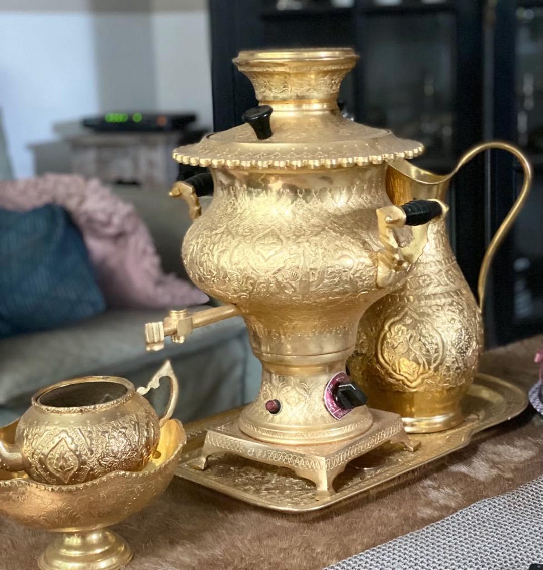 Handcrafted Persian Electric Samovar Tea Set – Complete With Teapot and ...