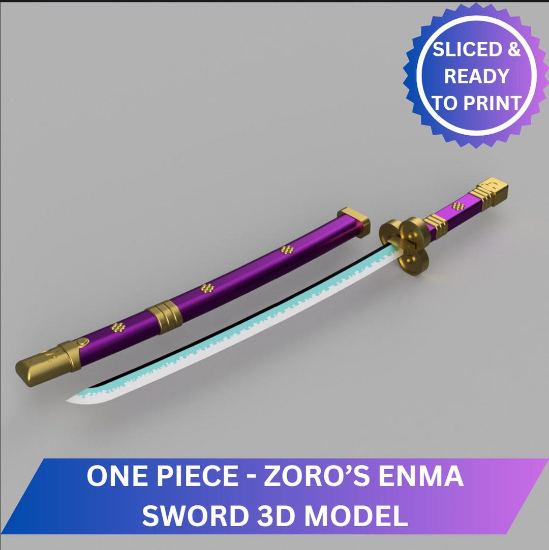Zoro's Enma Sword 3D Model One Piece Anime Cosplay, STL File, 3D ...