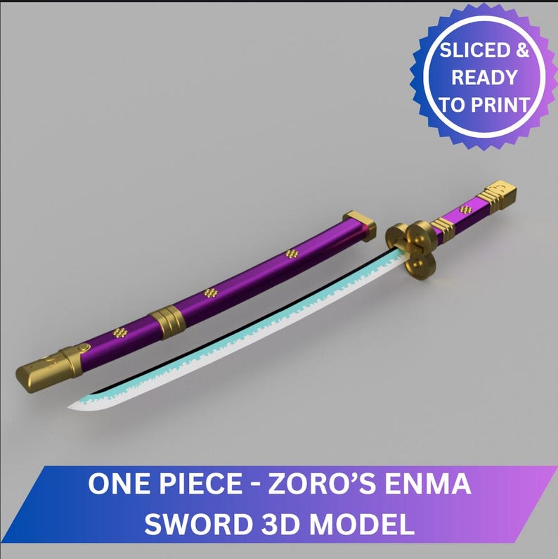Zoro's Enma Sword 3D Model One Piece Anime Cosplay, STL File, 3D ...