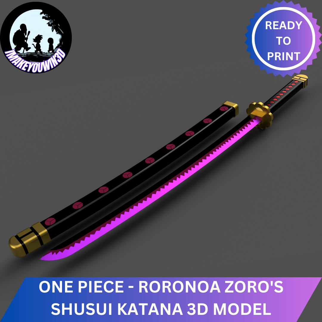 Zoro's Shusui Sword 3D Model One Piece Anime 3d Cosplay, STL File, FDM ...