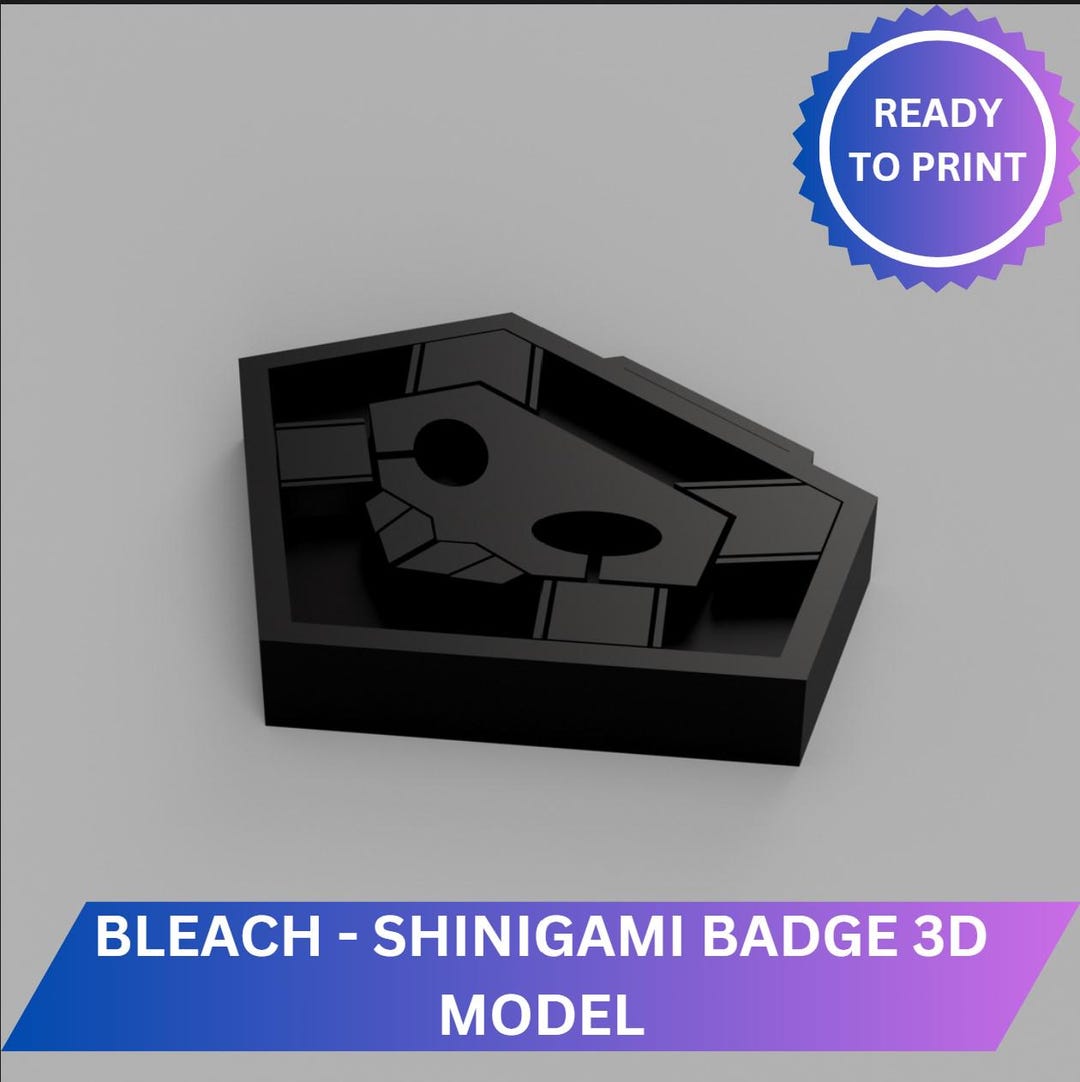 Bleach Shinigami Badge 3D Model for Cosplay Prop, Anime-inspired, High ...