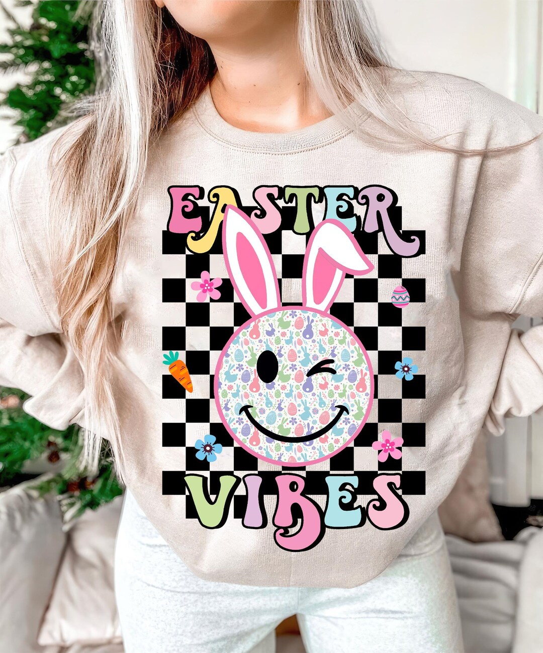 Easter Vibes Smiley Face Png, Easter Bunny Png, Leopard Smiley Bunny ...