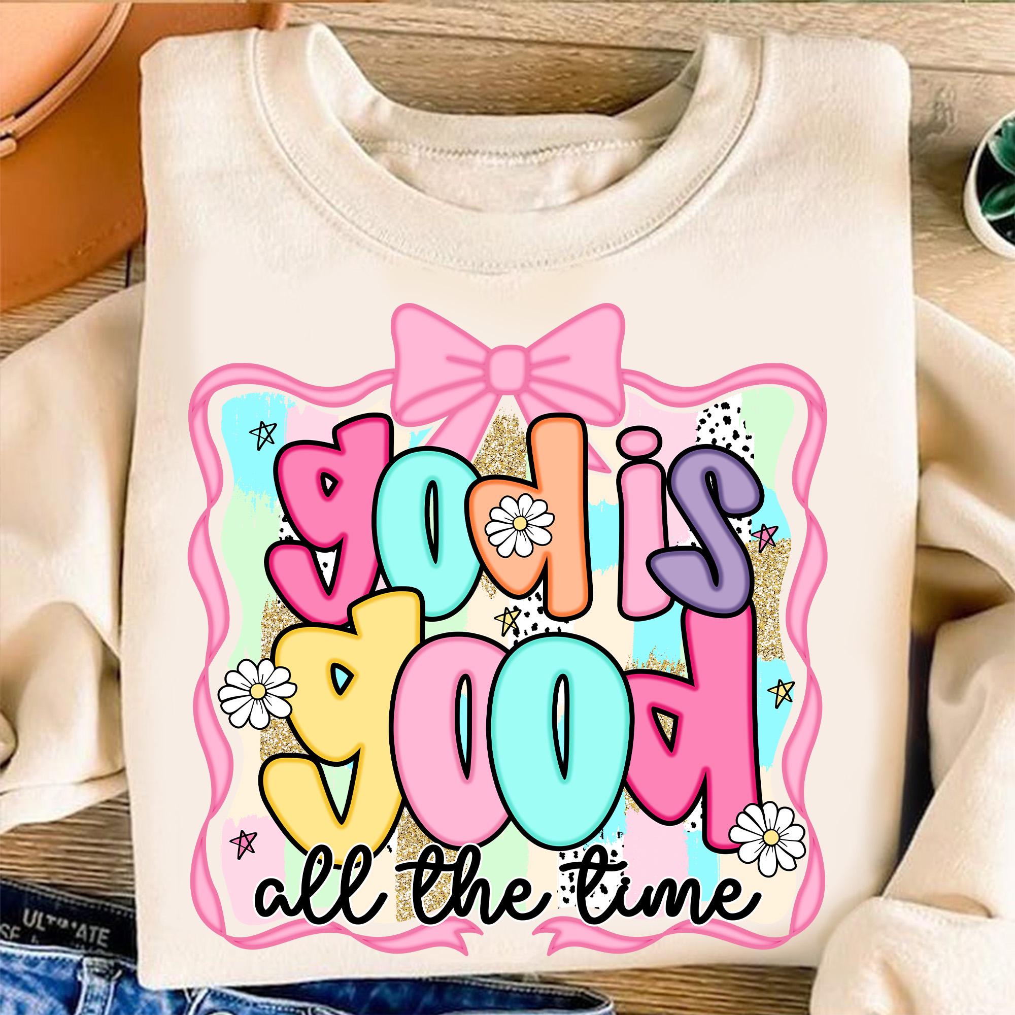 Preppy God is Good All the Time PNG, Religious PNG, Trendy Png, Neon ...