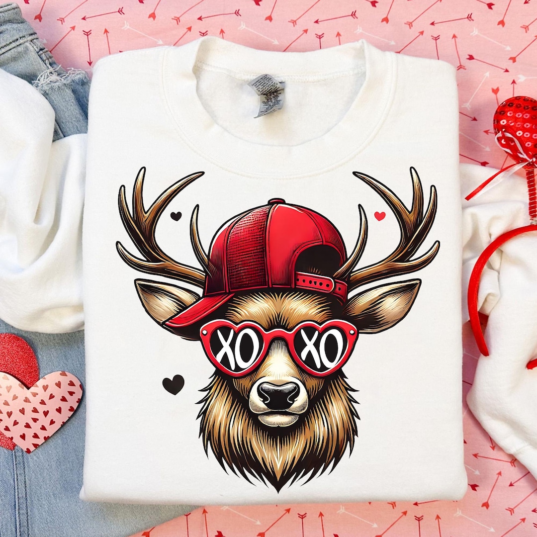 Valentine Buck PNG, Boys Valentines Png, Valentines Hunting Sublimation ...