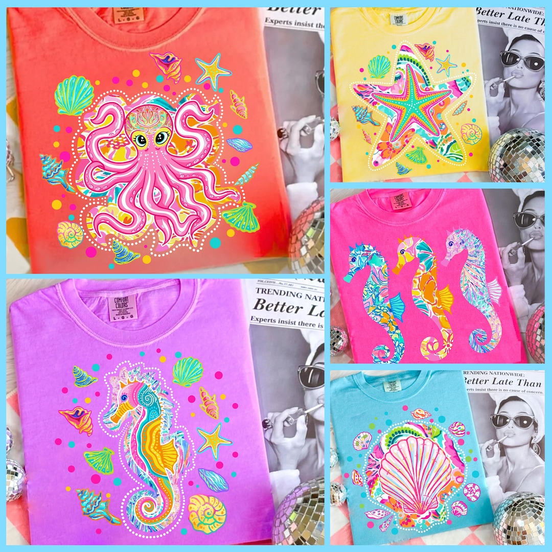 Preppy Starfish Coquette Bundle Png, Summer Vibes Png, Retro Floral ...