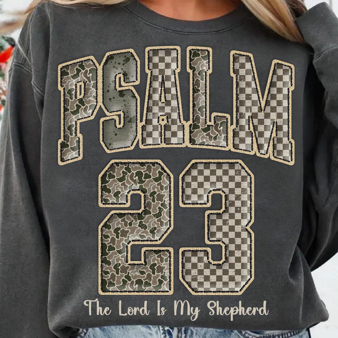 Fall Camo Psalm 23 PNG the Lord is My Shepherd PNG, Fall Checkered ...