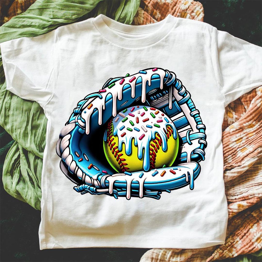 Softball Png, Softball Mama Drip Png, Softball Ice Cream Drip Png,game ...