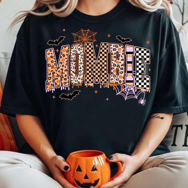 Funny Mombie Png, Halloween Mom Png, Halloween Mombie Leopard ...