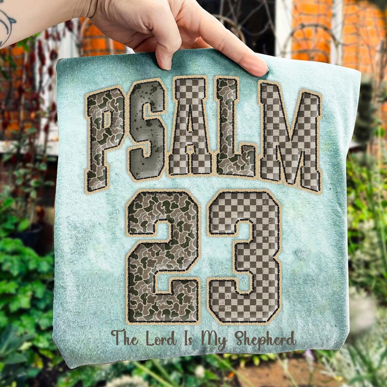 Fall Camo Psalm 23 PNG the Lord is My Shepherd PNG, Fall Checkered ...