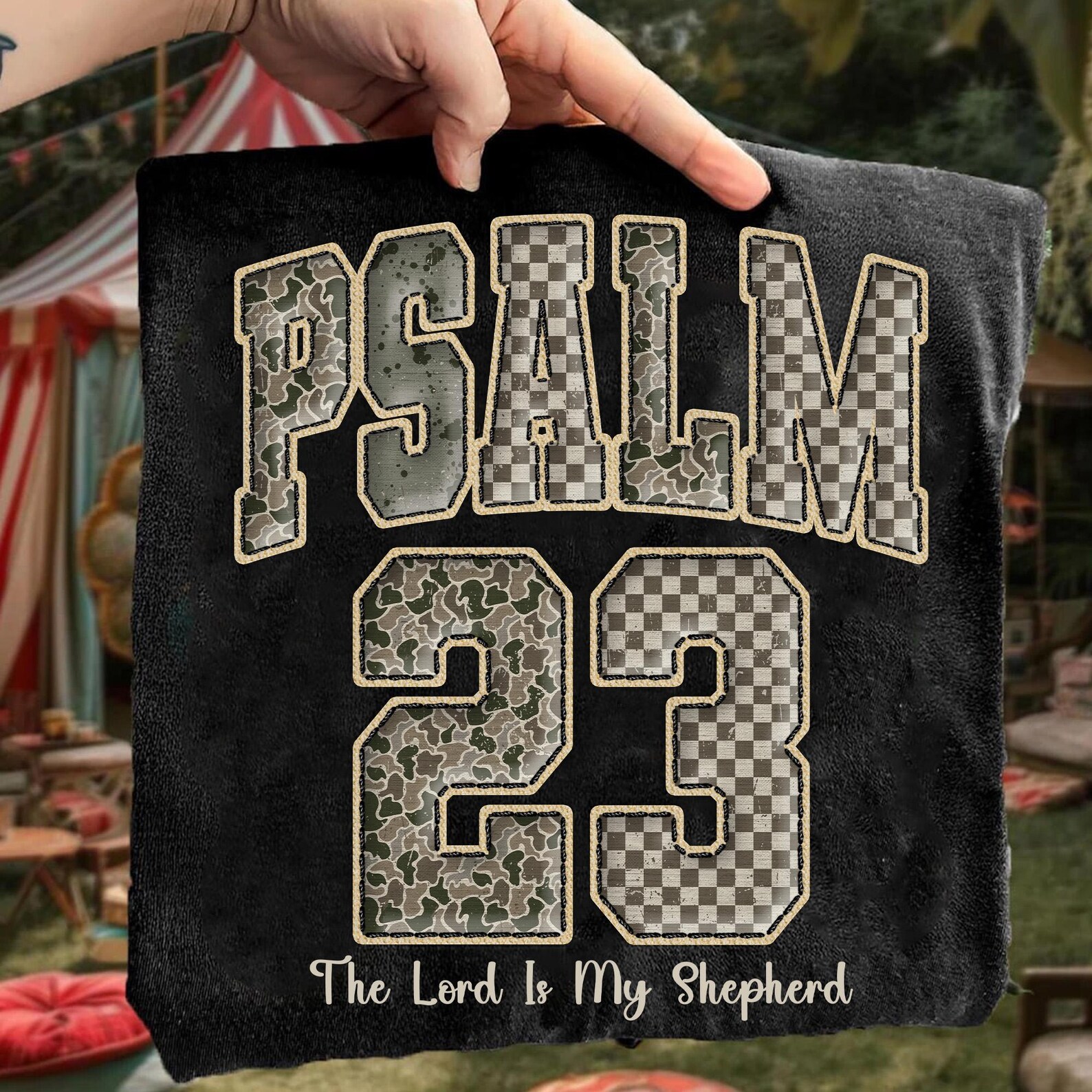 Fall Camo Psalm 23 PNG the Lord is My Shepherd PNG, Fall Checkered ...