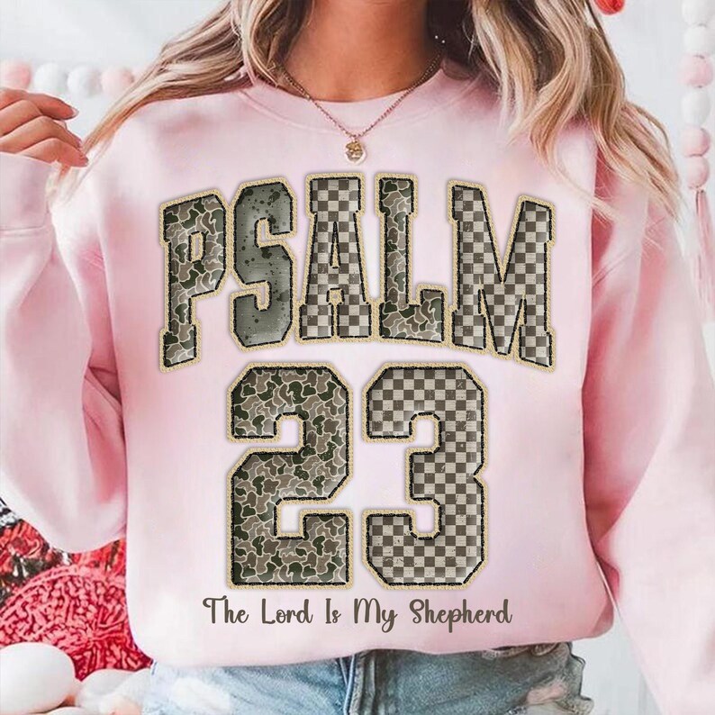 Fall Camo Psalm 23 PNG the Lord is My Shepherd PNG, Fall Checkered ...