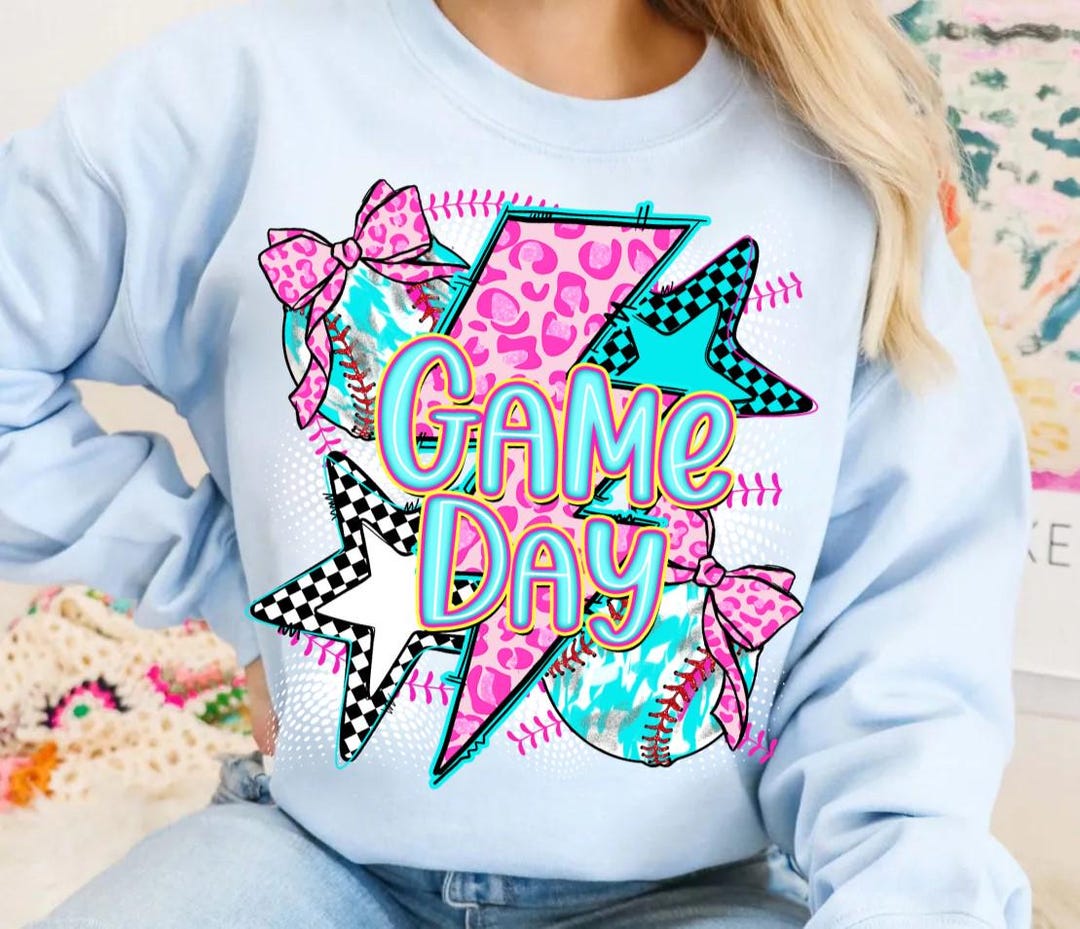 Baseball Game Day Checkered Png, Preppy Baseball Png, Brushstroke ...