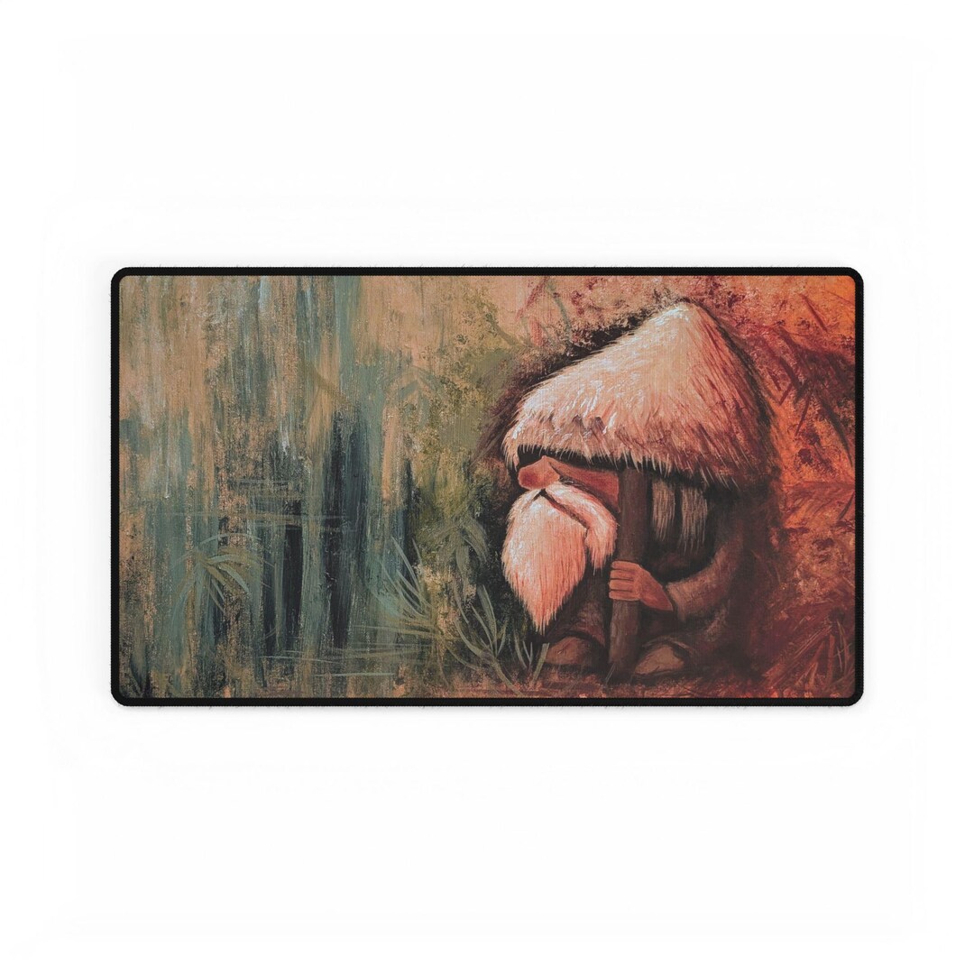 Cozy Gnome Desk Mat - Whimsical Office Decor, Work Station Accessory ...