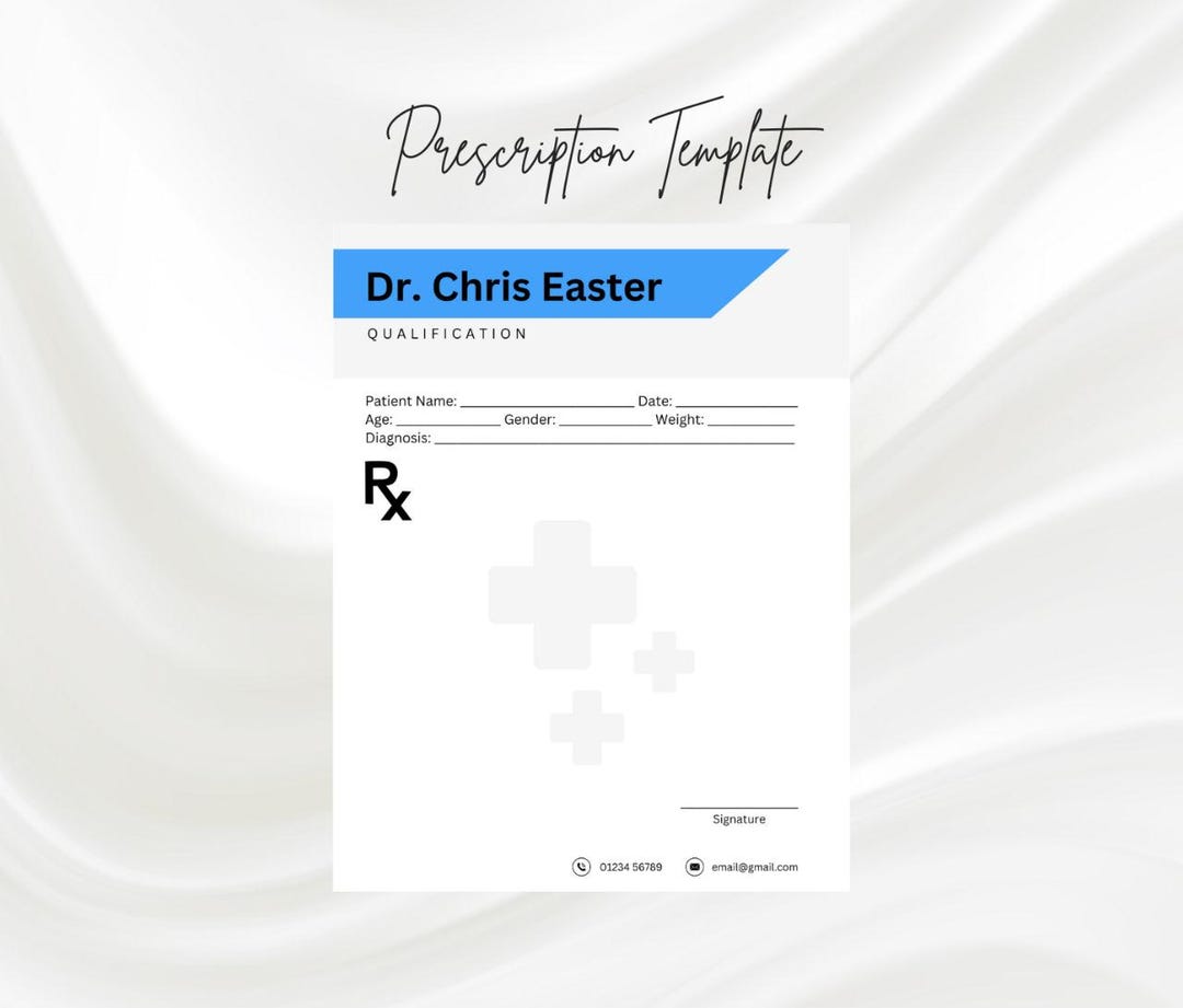 Doctor Prescription Pad Template, Prescription Form, Prescription Sheet ...