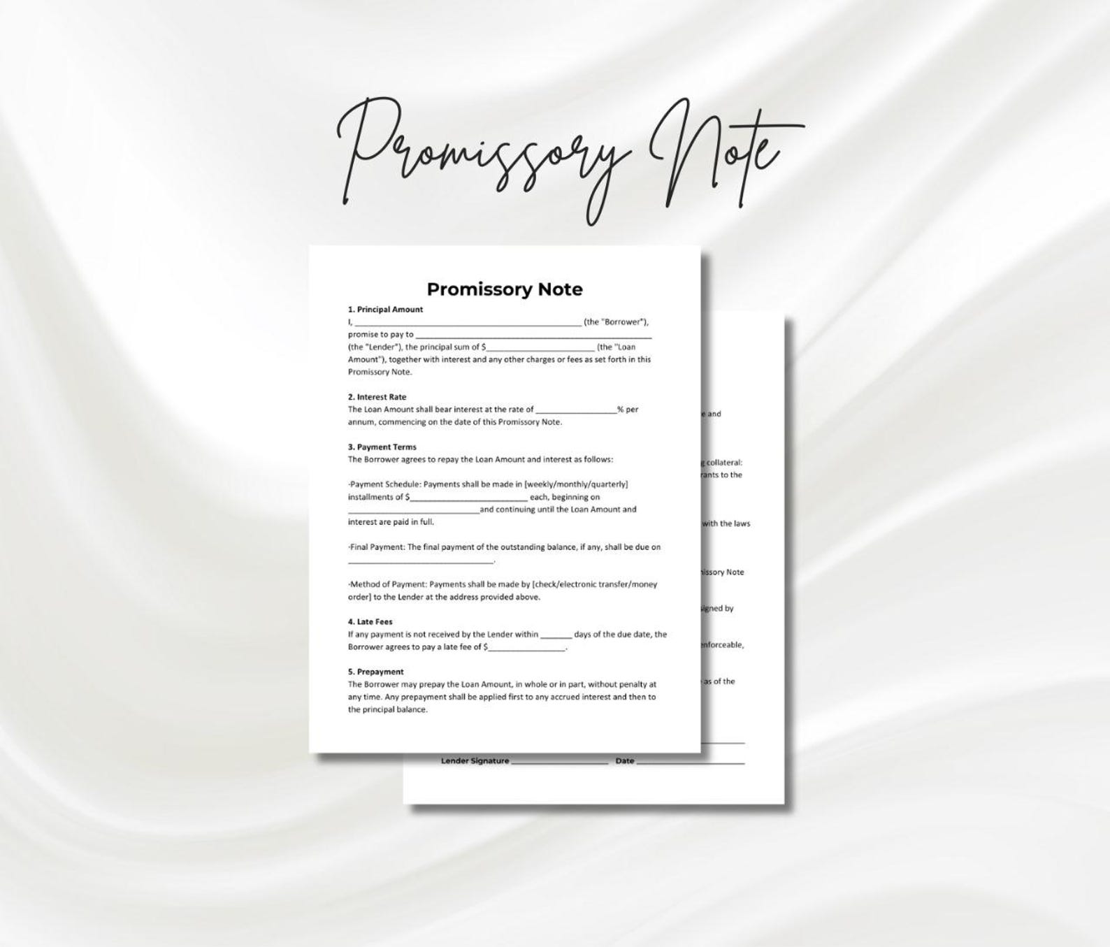 Promissory Note, Promissory Note Template, Promissory Loan Agreement ...