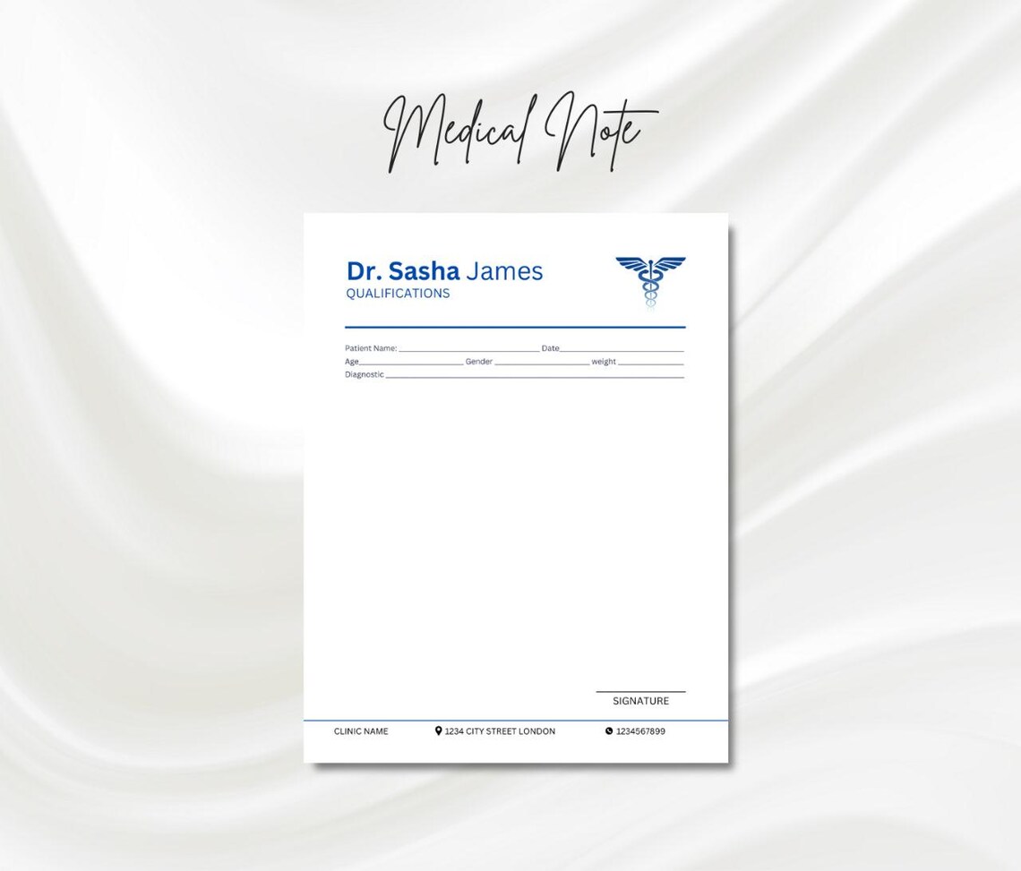 Doctor Prescription Pad Template, Prescription Form, Prescription Sheet ...