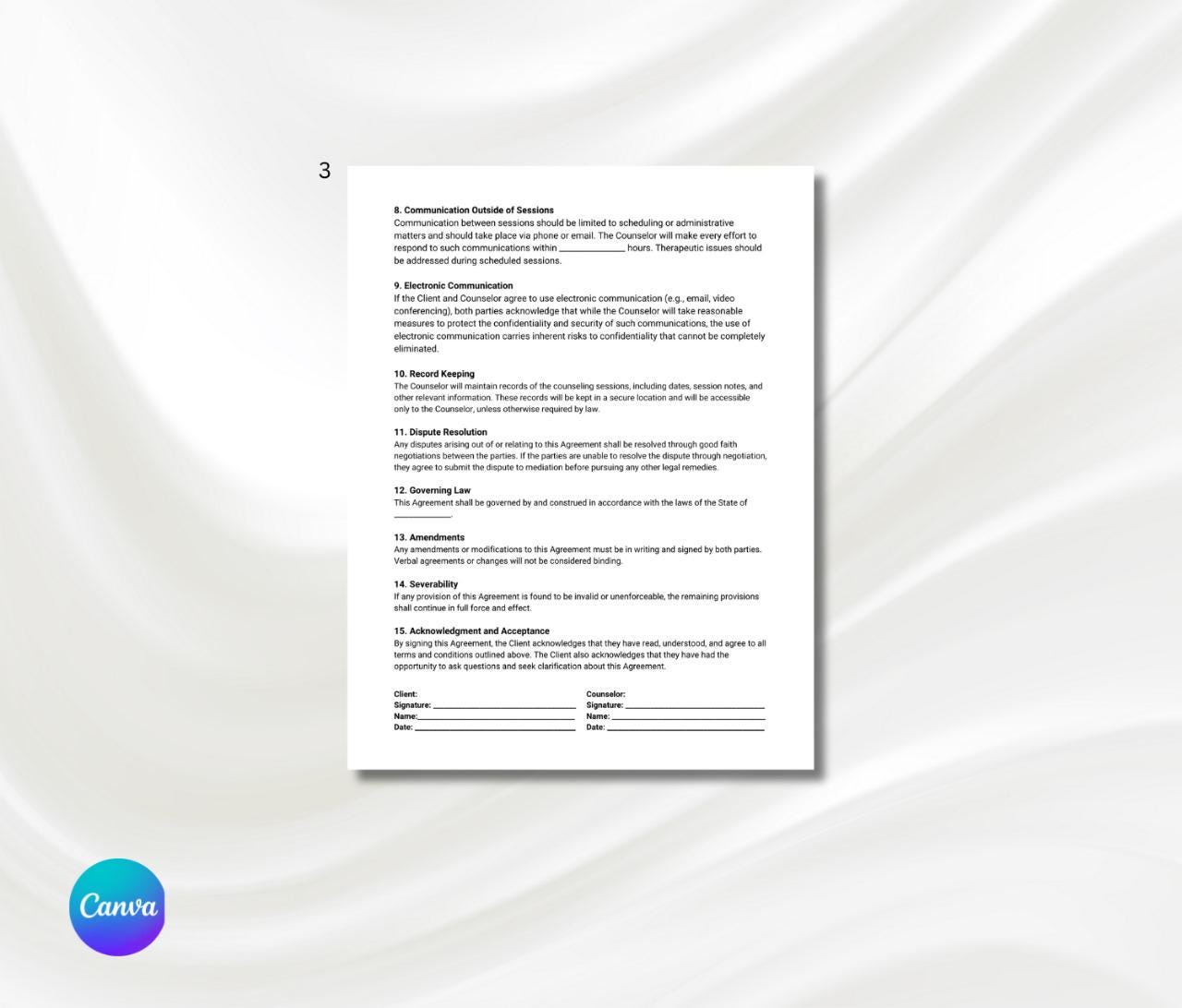 Counseling Forms Bundle, Mental Health Client Intake Form, Therapy ...