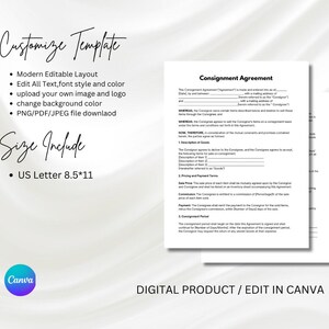 Editable Consignment Agreement, Product Consignment Agreement ...
