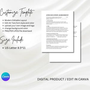 ATM Location Agreement Form, ATM Machine Placement Contract PDF, Atm ...