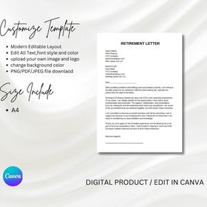 Retirement Letter Template, Letter of Retirement, Resignation Letter ...