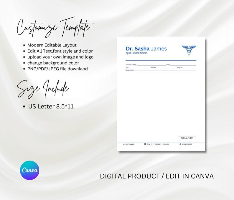 Doctor Prescription Pad Template, Prescription Form, Prescription Sheet ...