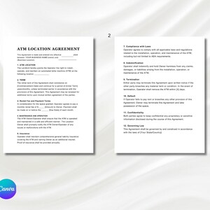 ATM Location Agreement Form, ATM Machine Placement Contract PDF, Atm ...