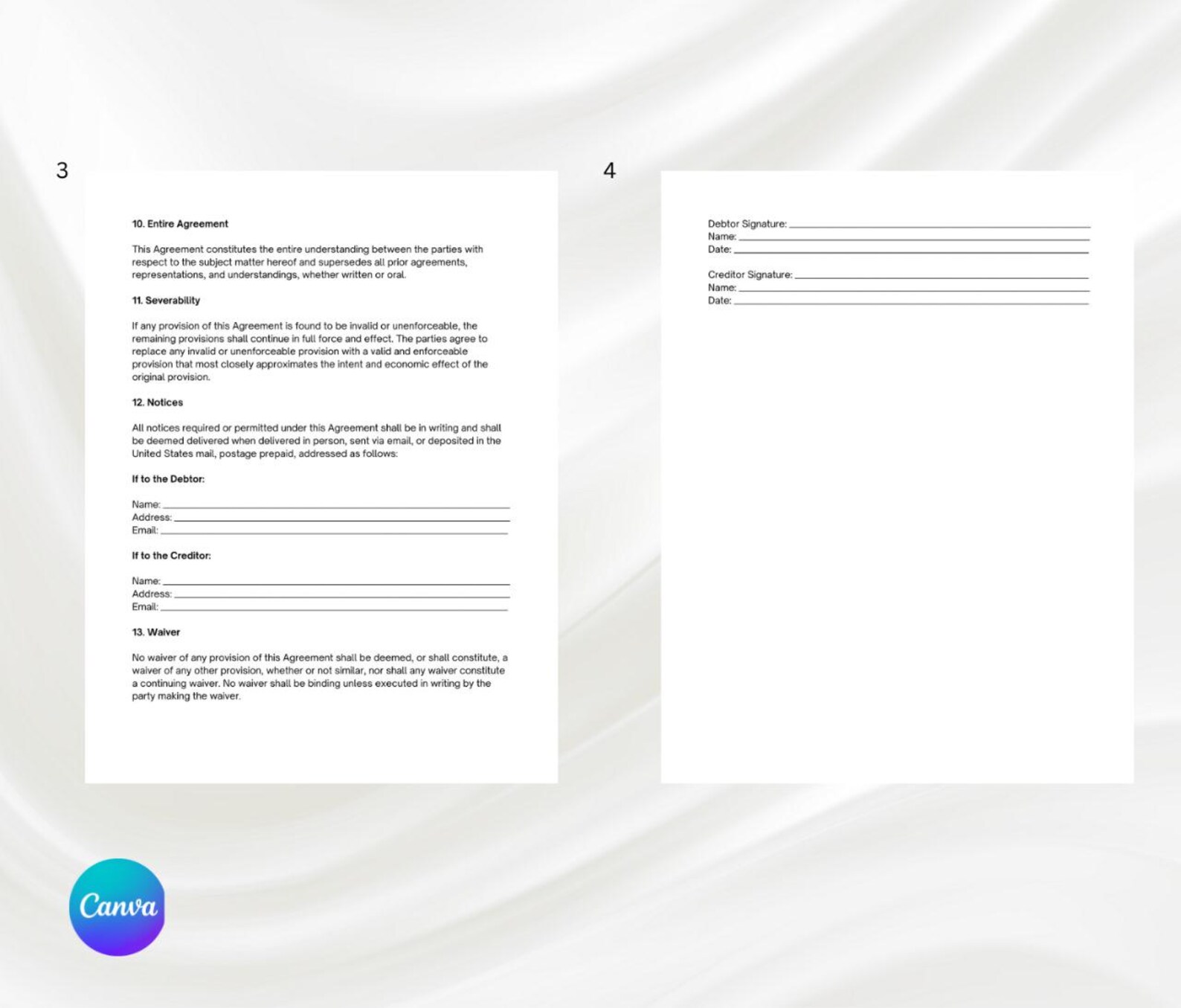 Payment Agreement Template, Payment Plan Agreement, Layaway Agreement ...
