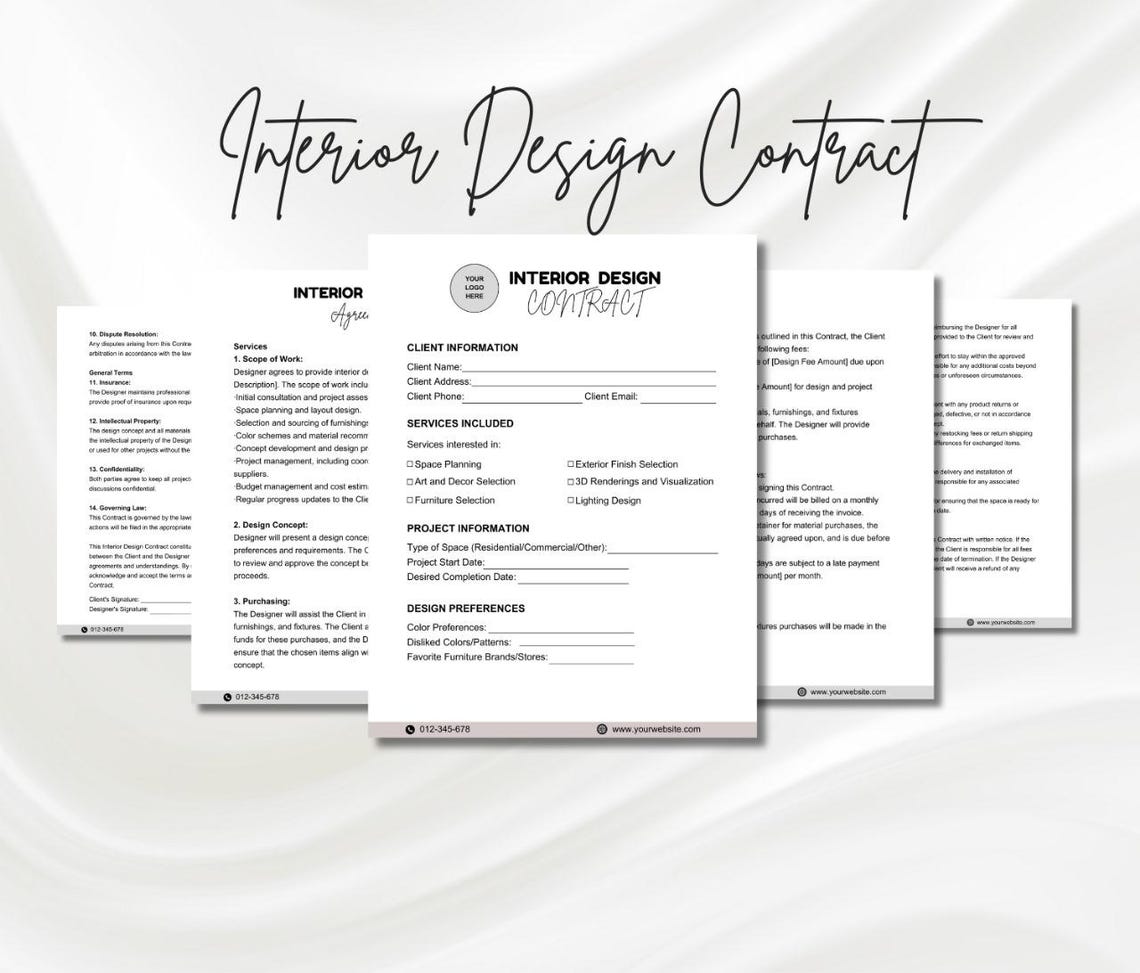 Interior Design Contract Template, Interior Designer Service Agreement ...